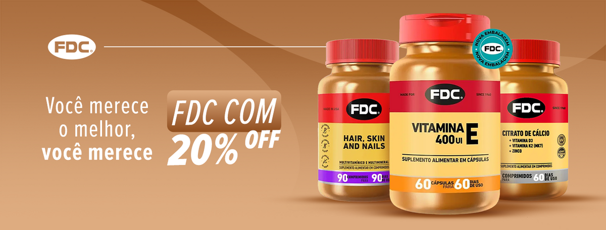 FDC Vitaminas - Vitaminas com duplo certificado de qualidade.