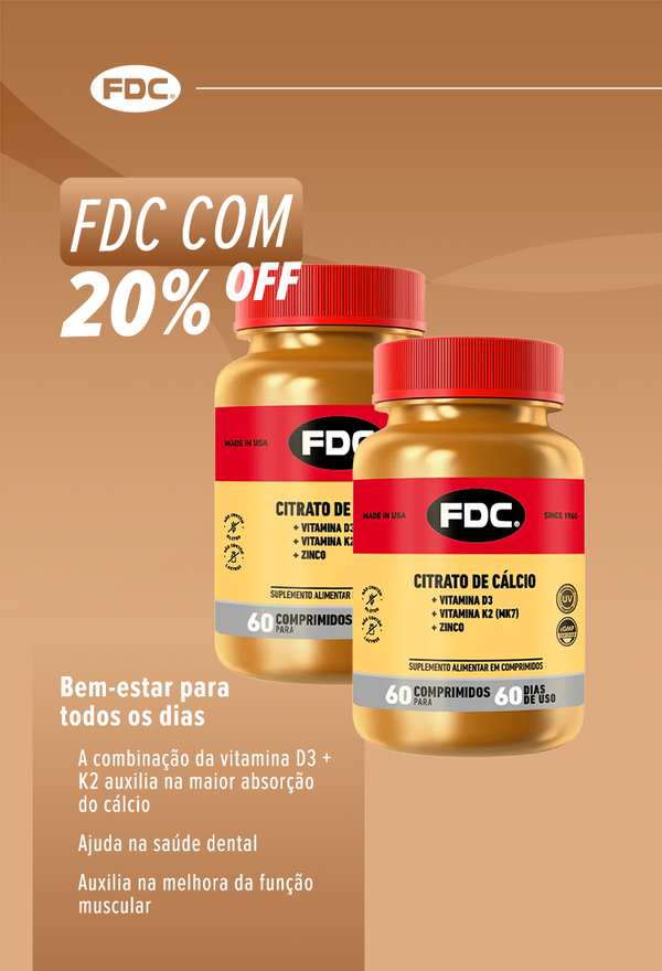 FDC Vitaminas - Vitaminas com duplo certificado de qualidade.