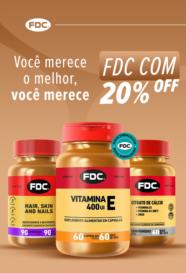 FDC Vitaminas - Vitaminas com duplo certificado de qualidade.