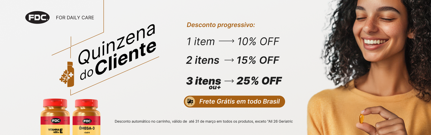FDC Vitaminas - Vitaminas com duplo certificado de qualidade.